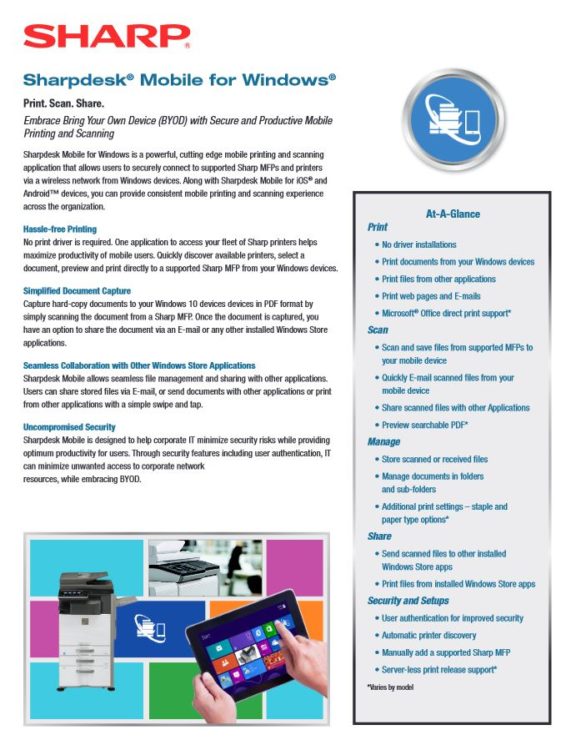 Sharp Sharpdesk Mobile Windows - Alltech Business Solutions